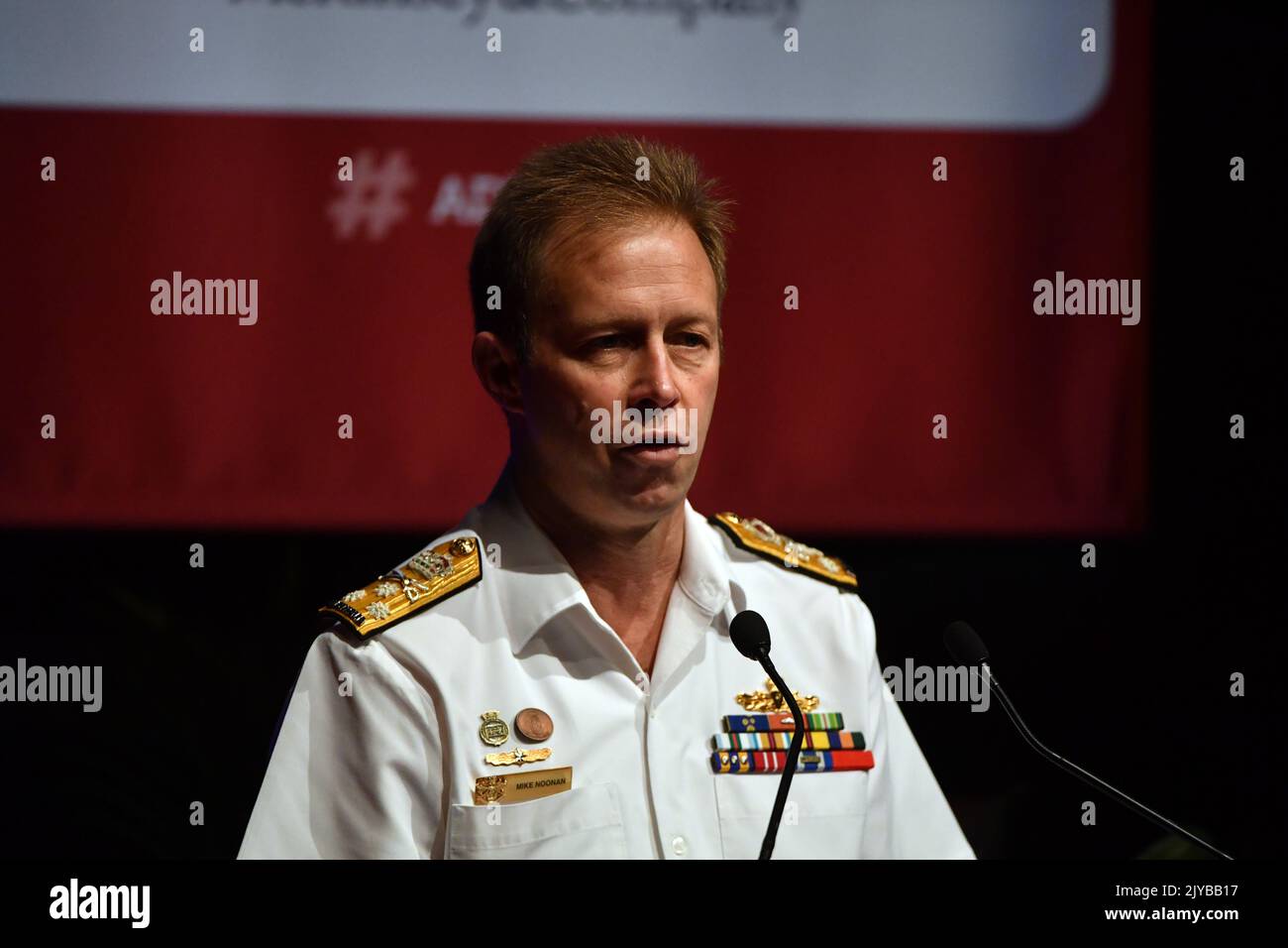 Chief of Navy Vice Admiral Michael Noonan speaks at the Australian ...