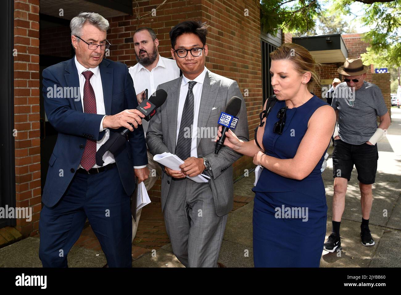 Solicitor Michael Vo speaks to the media outside of Waverley Court House in Sydney, Wednesday ...