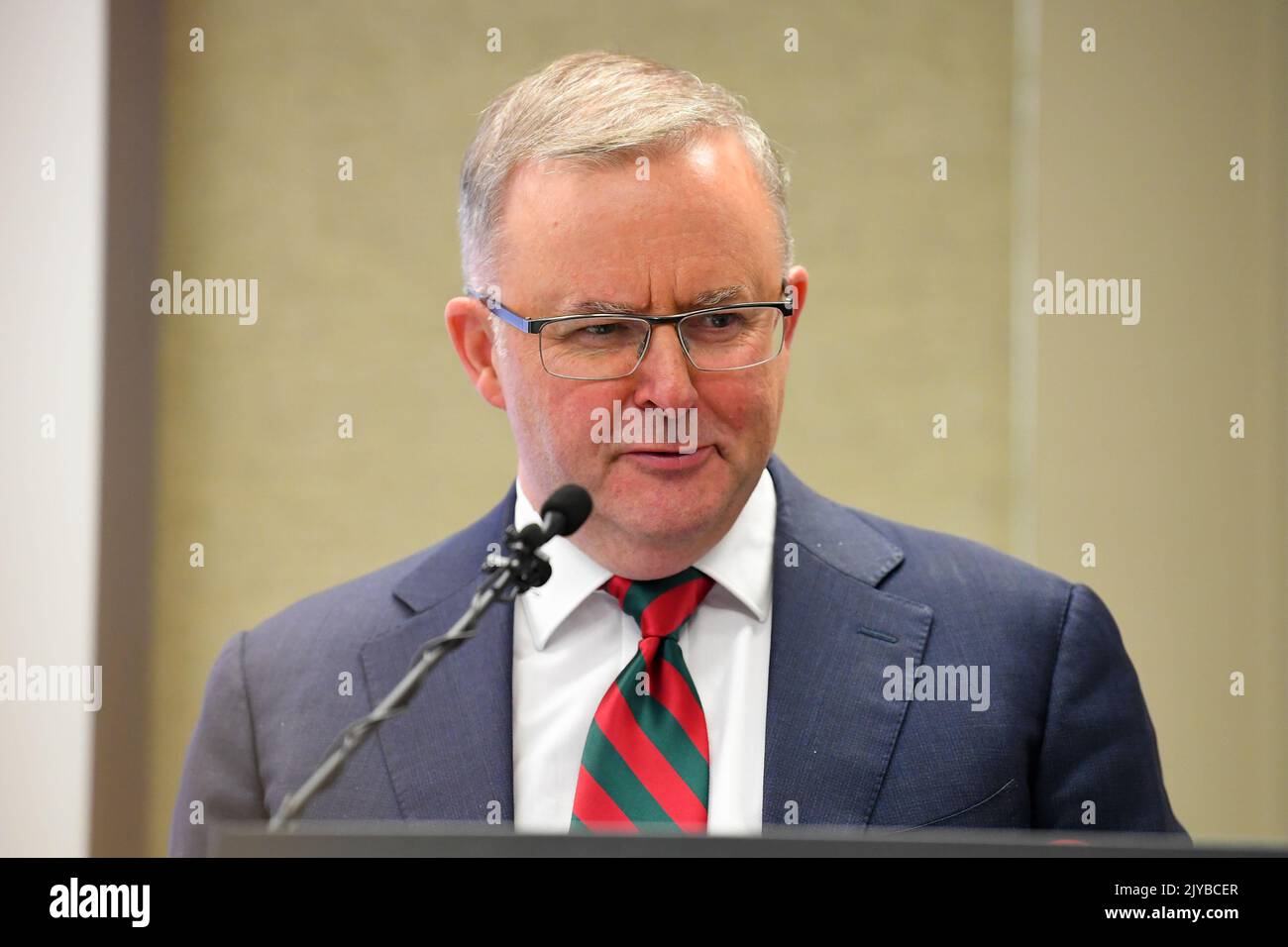 Federal Opposition Leader Anthony Albanese speaks during the Australian ...