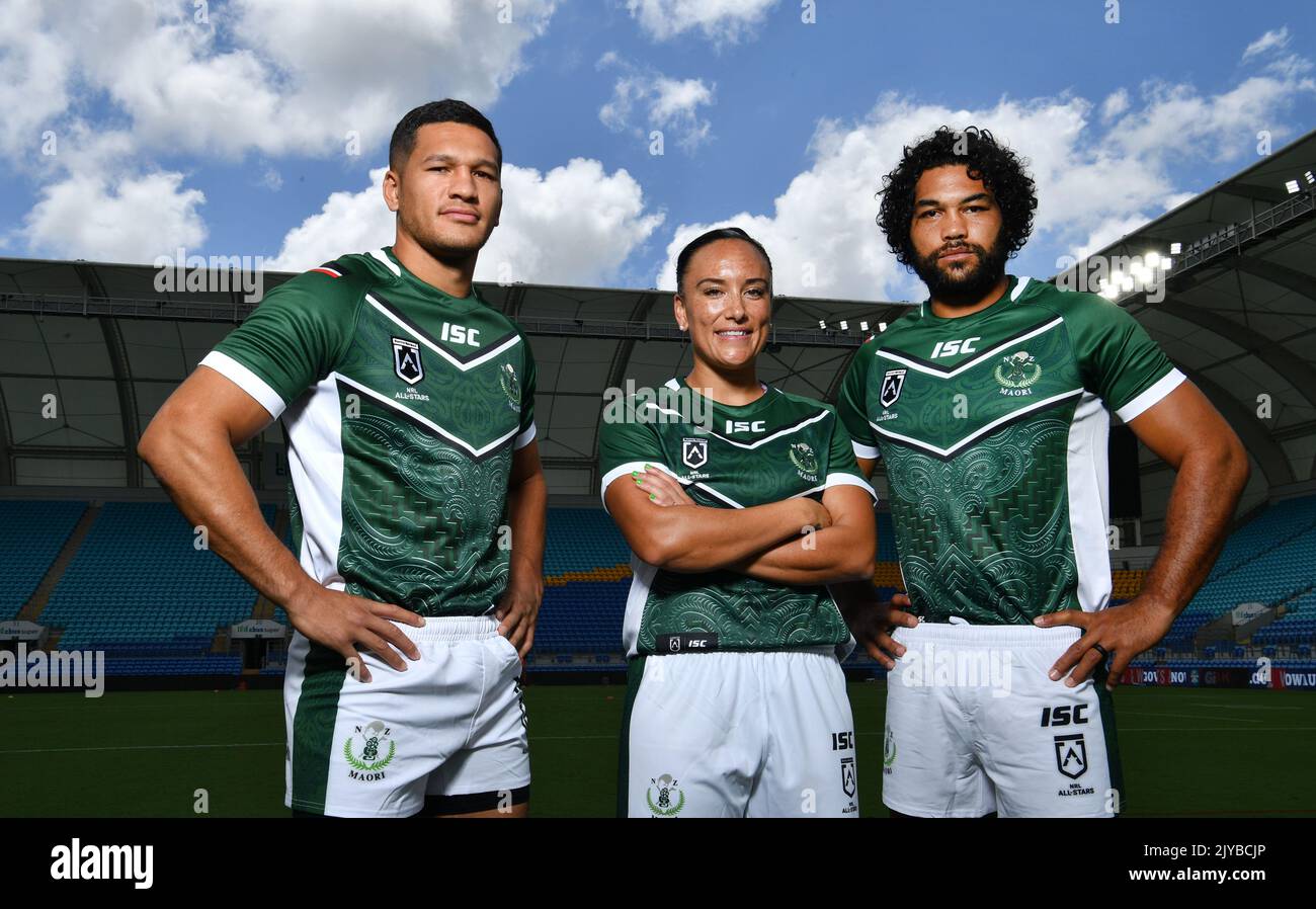 The Maori All Stars captains Dallin Watene-Zelezniak (left) Krystal ...