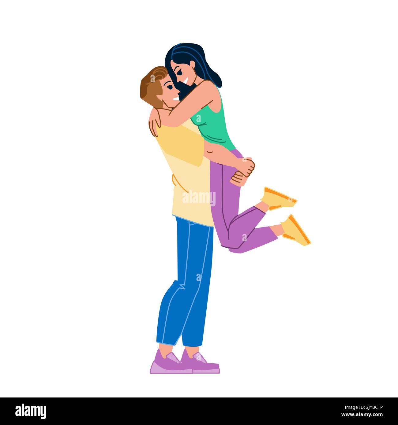 Couple Hugging Vector Stock Vector Image And Art Alamy