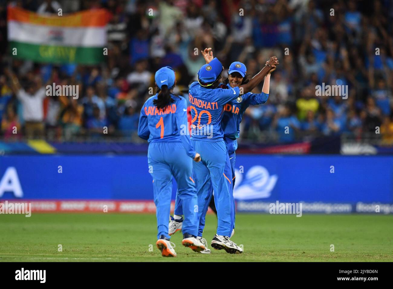 India celebrate anothe Australian wicket during the WT20 World Cup ...