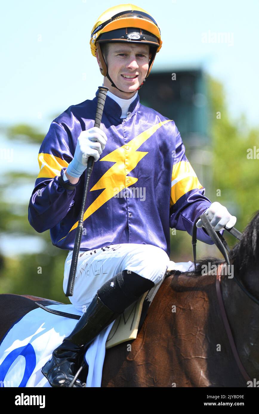 Jockey Jye McNeil returns to scale after riding Aktau to victory in ...