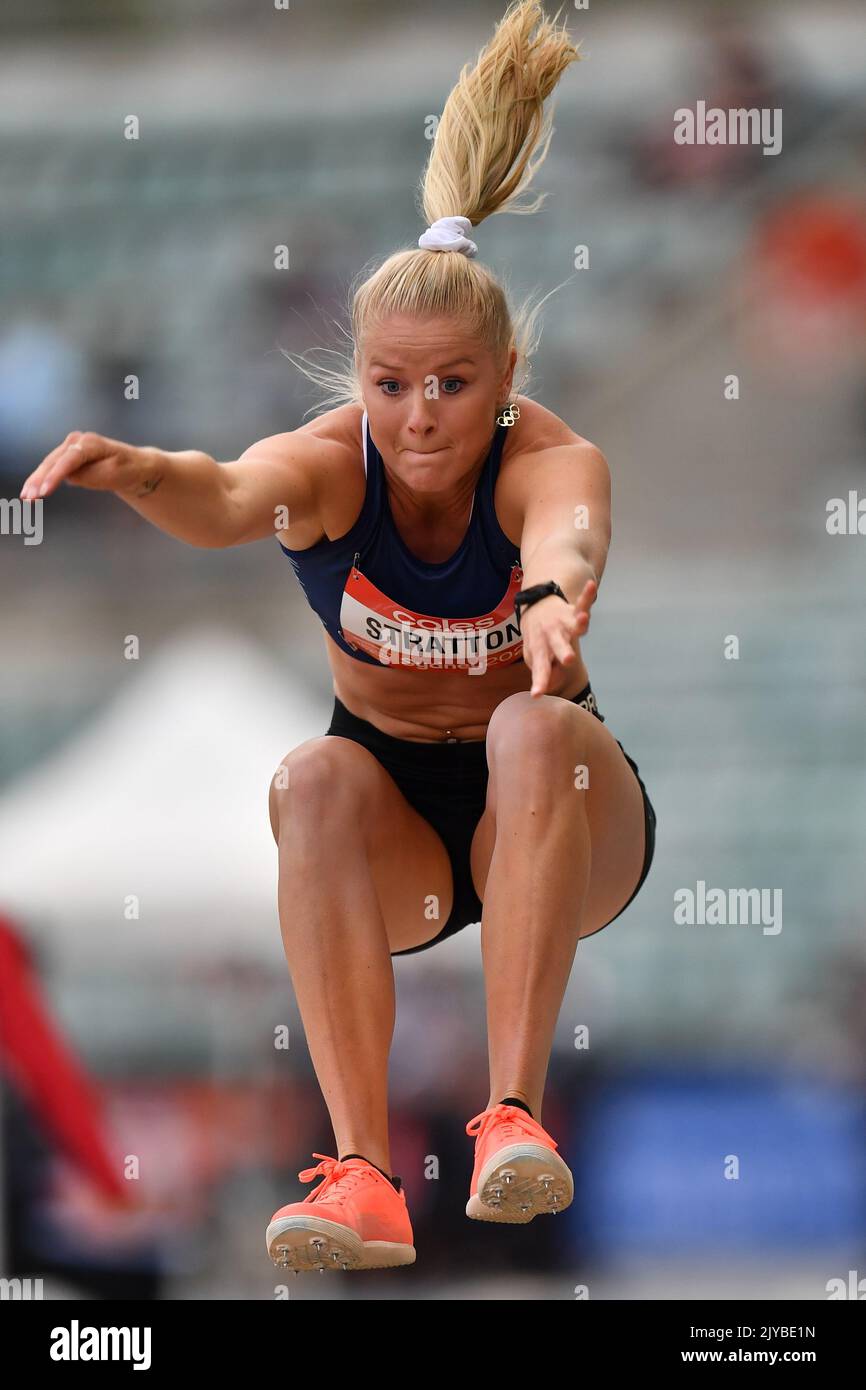 Brooke Stratton in the Women's Long Jump during the 2020 Sydney Track ...