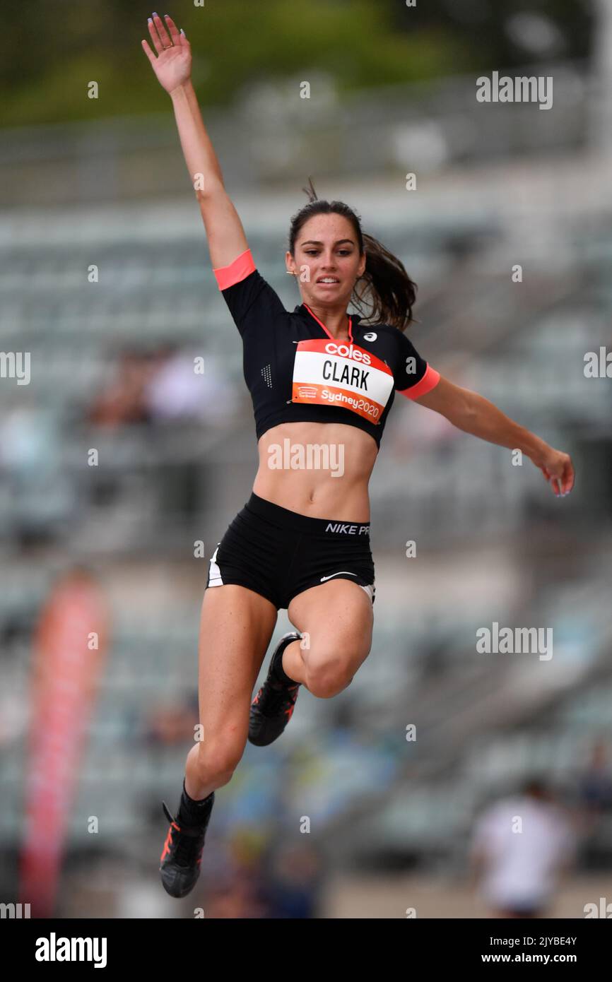 Tomysha Clark in the Women's Long Jump during theSydney Track Classic ...
