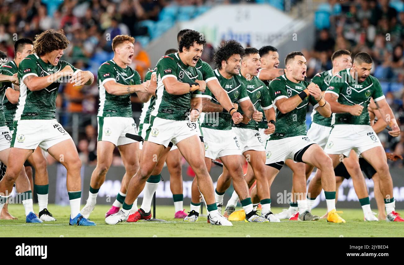The Maori Kiwis perform the haka prior to the NRL Indigenous All-Stars ...