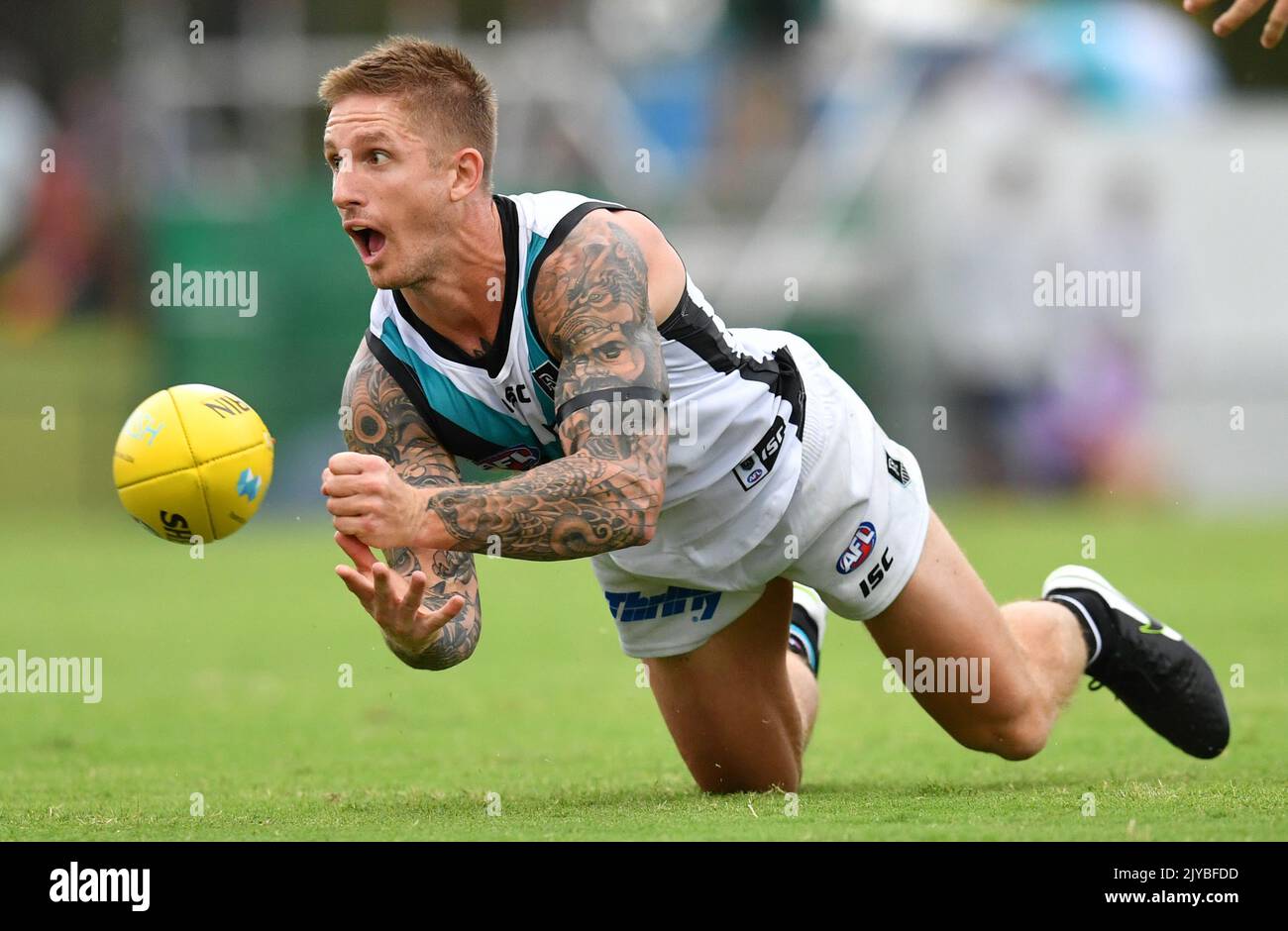 Hamish Hartlett of the Power in action during the AFL Marsh Community ...