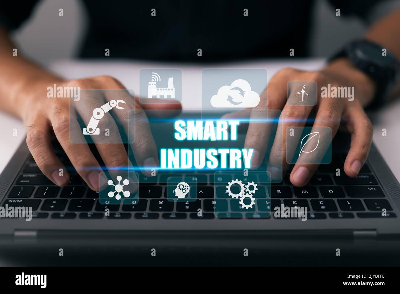 Smart industry 4.0 innovation automation is a manufacturing technology ...