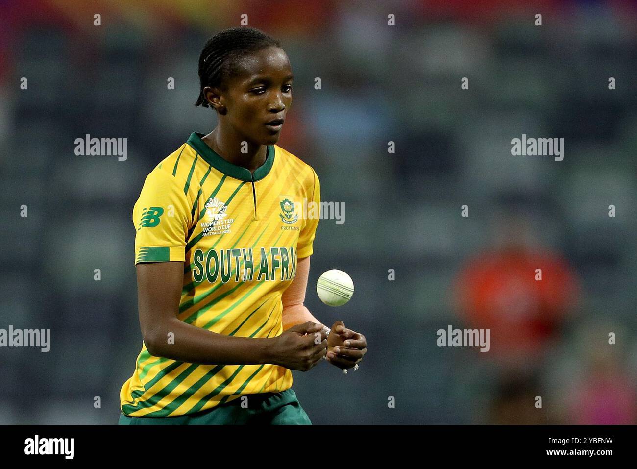 Ayabonga Khaka of South Africa is seen during the Women's T20 World Cup ...