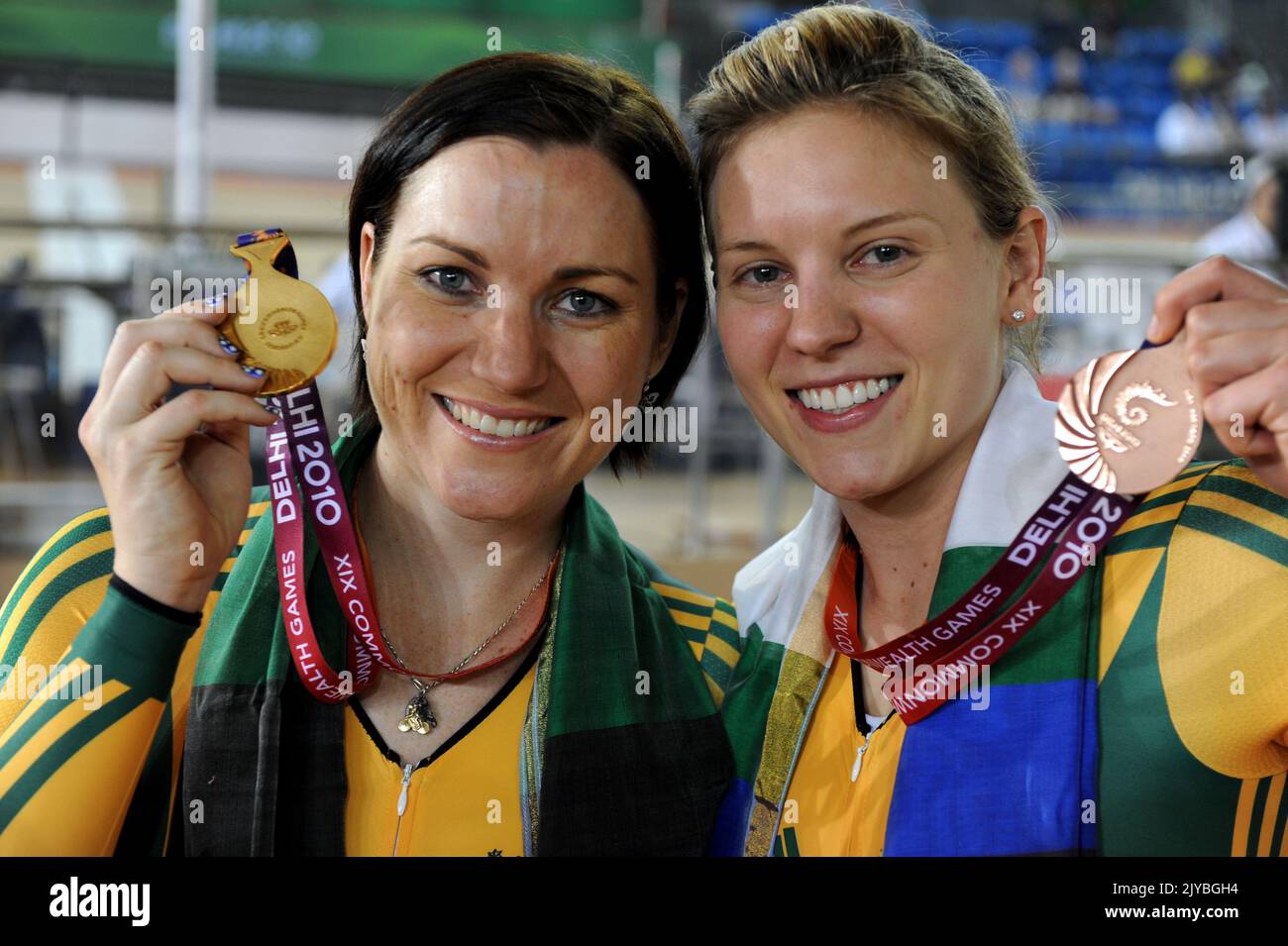 Australia's Anna Meares (left) who won the gold and Emily Rosemond who ...