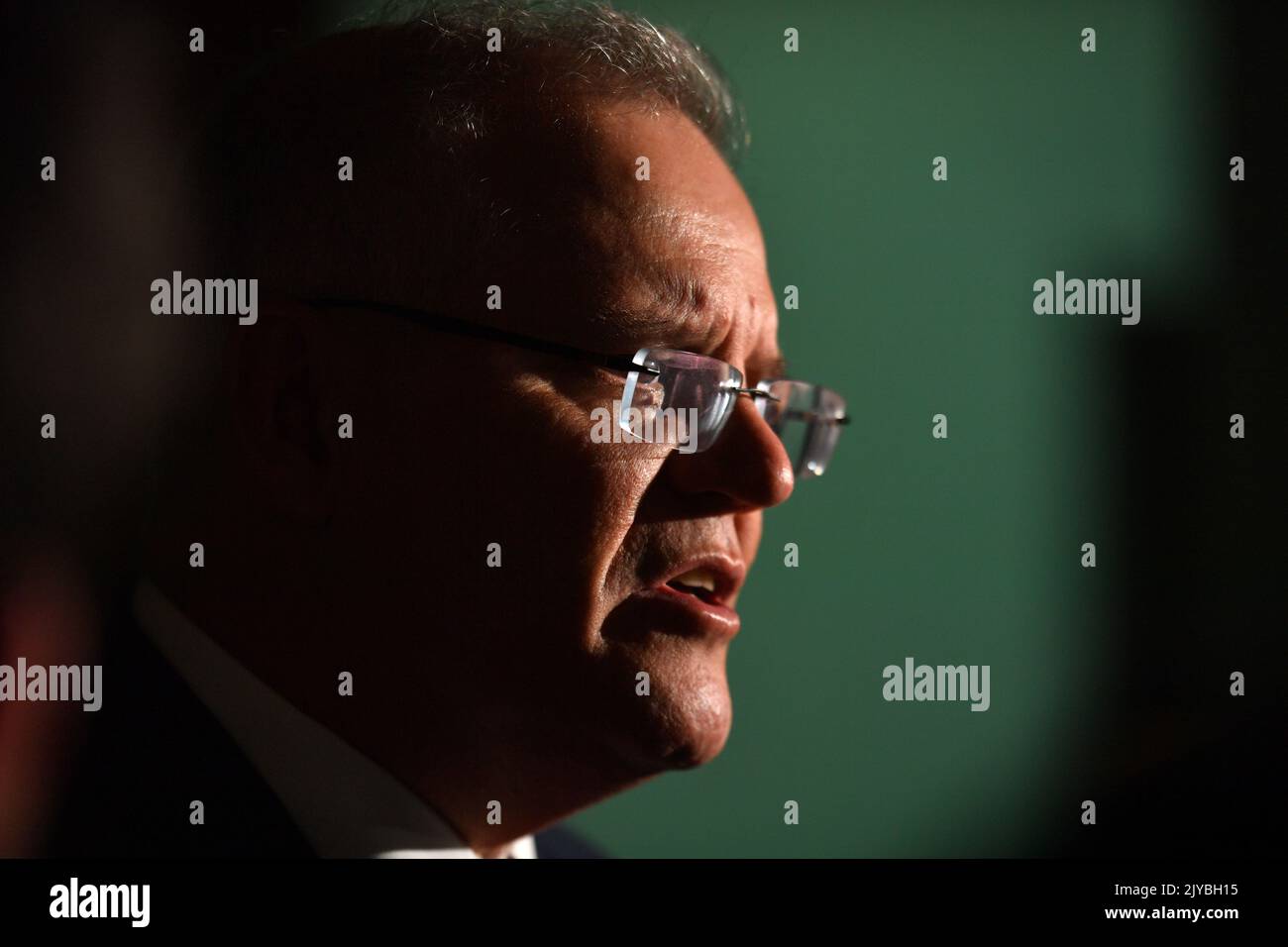 Prime Minister Scott Morrison attends an Ovarian Cancer Australia Teal ...