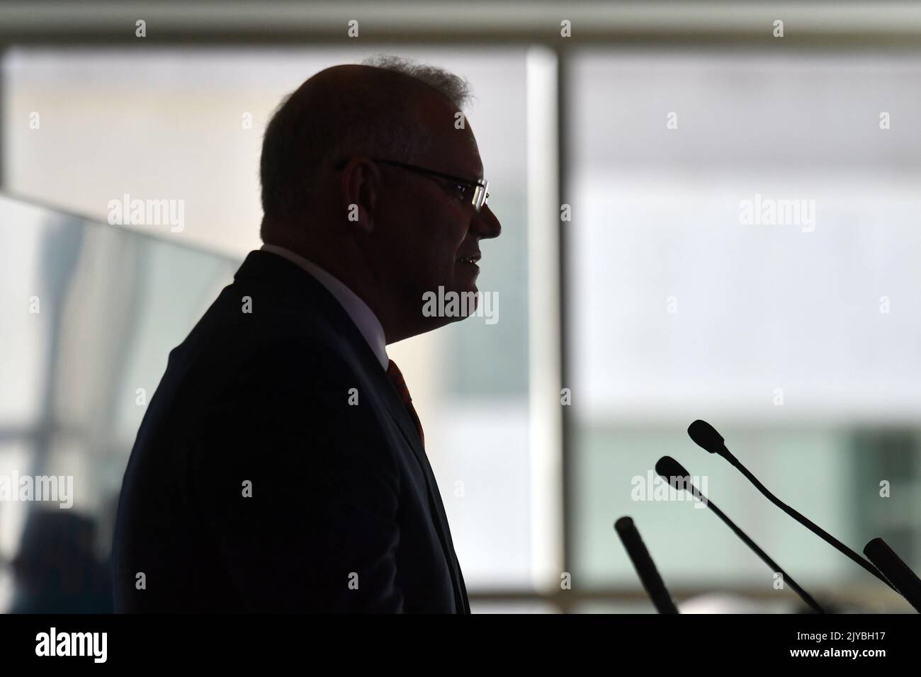 Prime Minister Scott Morrison attends an Ovarian Cancer Australia Teal ...