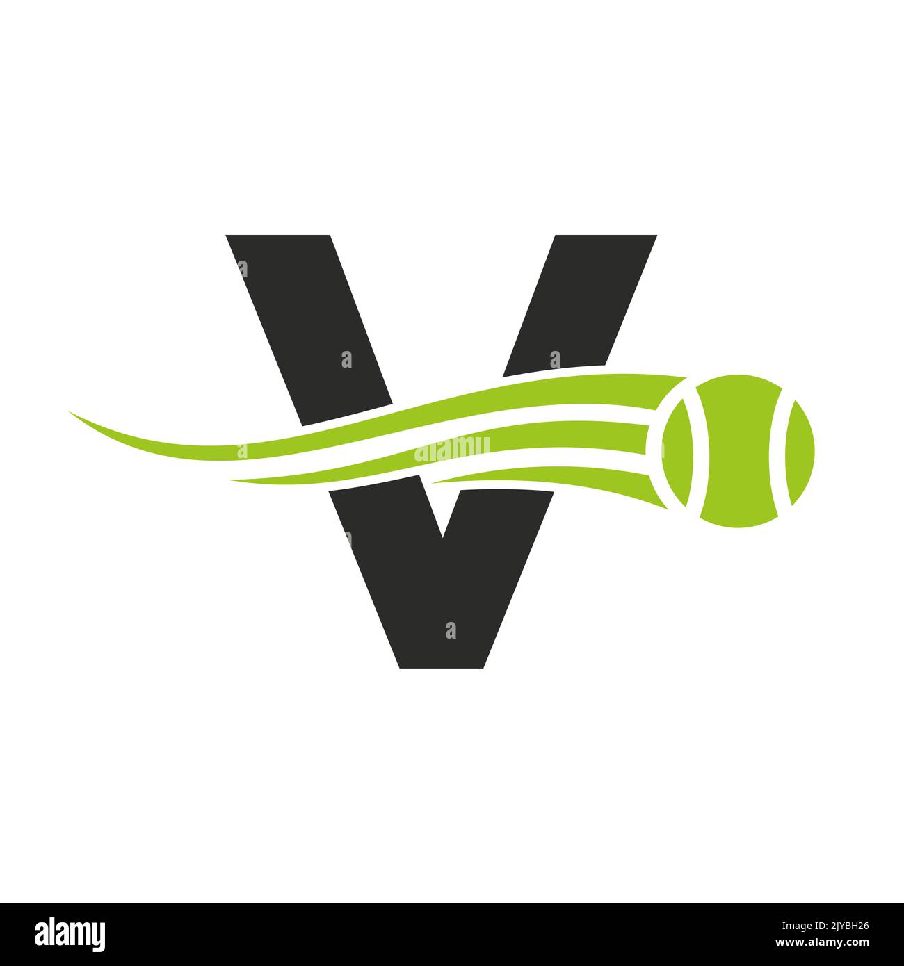 Letter V Tennis Club Logo Design Template. Tennis Sport Academy, Club ...