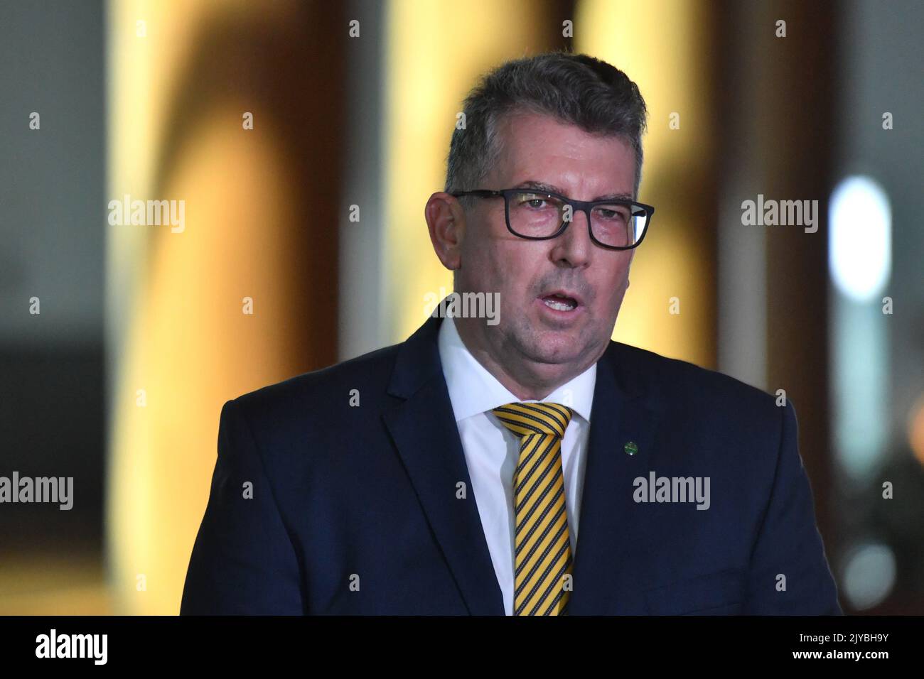 Minister for Resources Keith Pitt at a press conference at Parliament ...