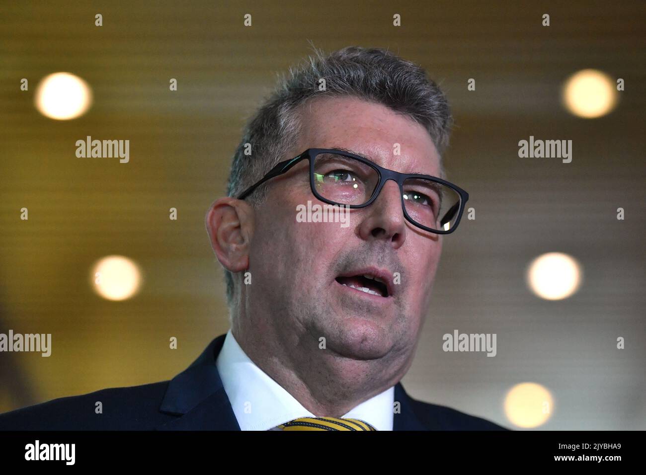 Minister for Resources Keith Pitt at a press conference at Parliament ...