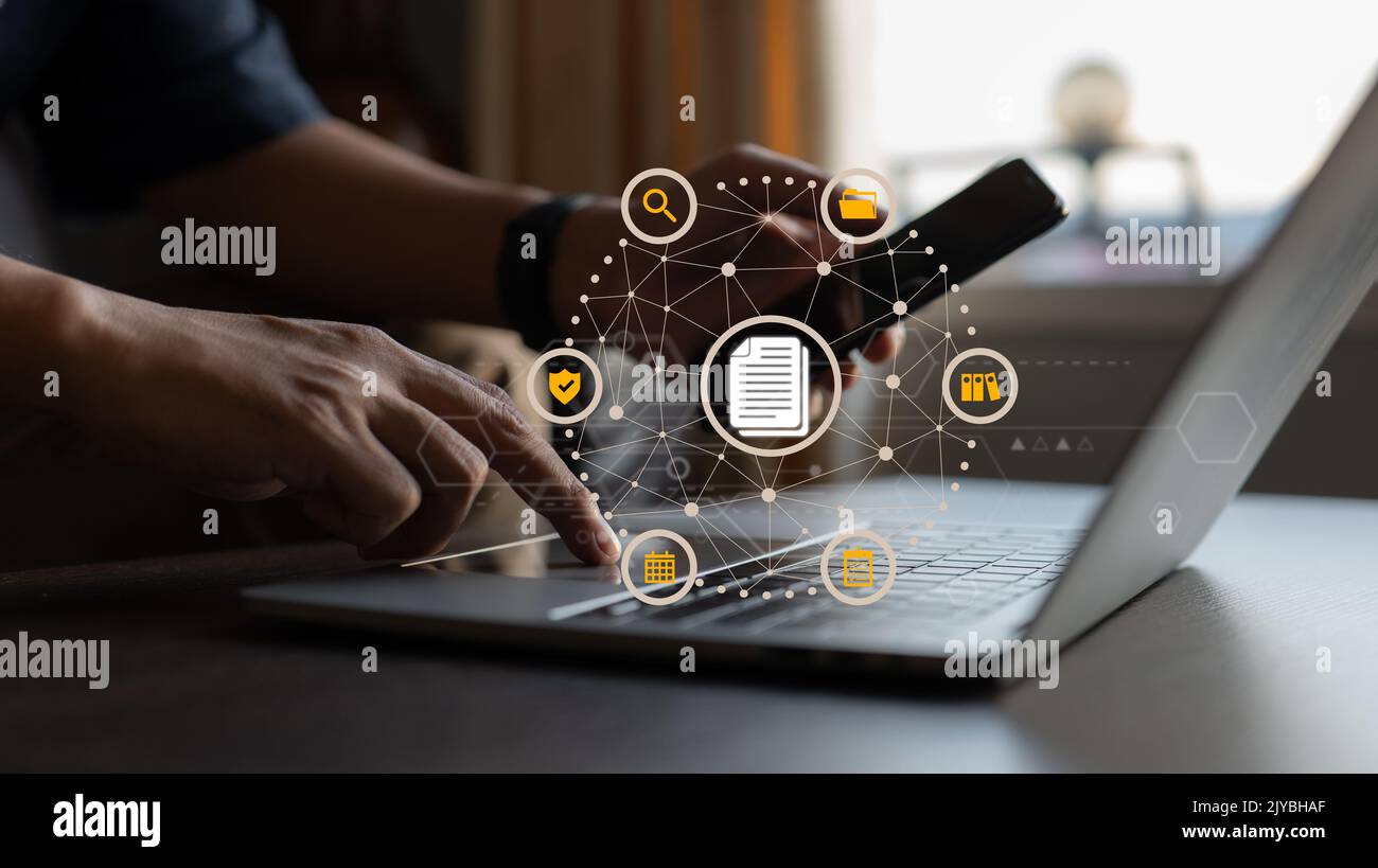 Document management data system containing a document icon. Business ... Document management data system containing a document icon. Business ...