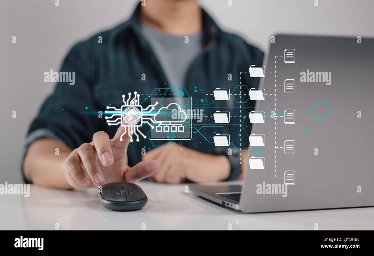 Fingerprint scanning and biometric authentication. system for document ...