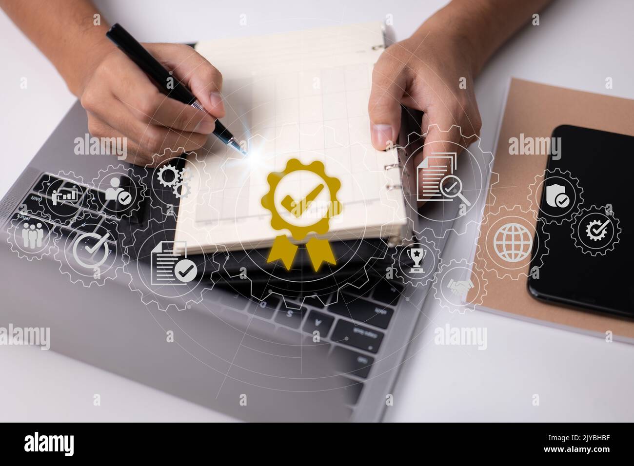 Concept for ISO based quality control, including a cog-and-wheel ...