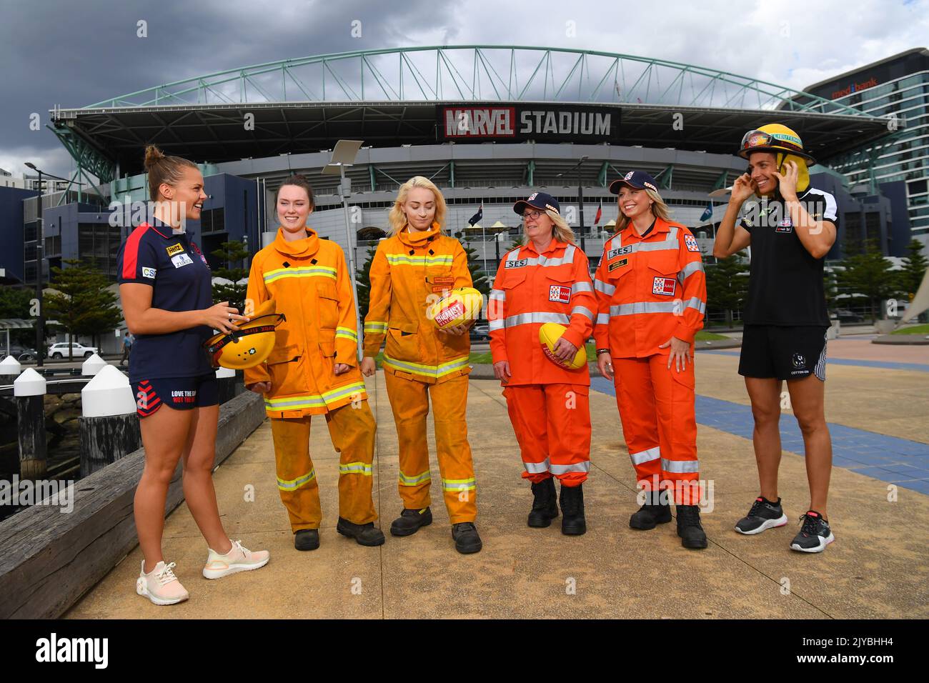 Maddi Gay (left) of the Demons and Ash Brazill (right) of Collingwood ...