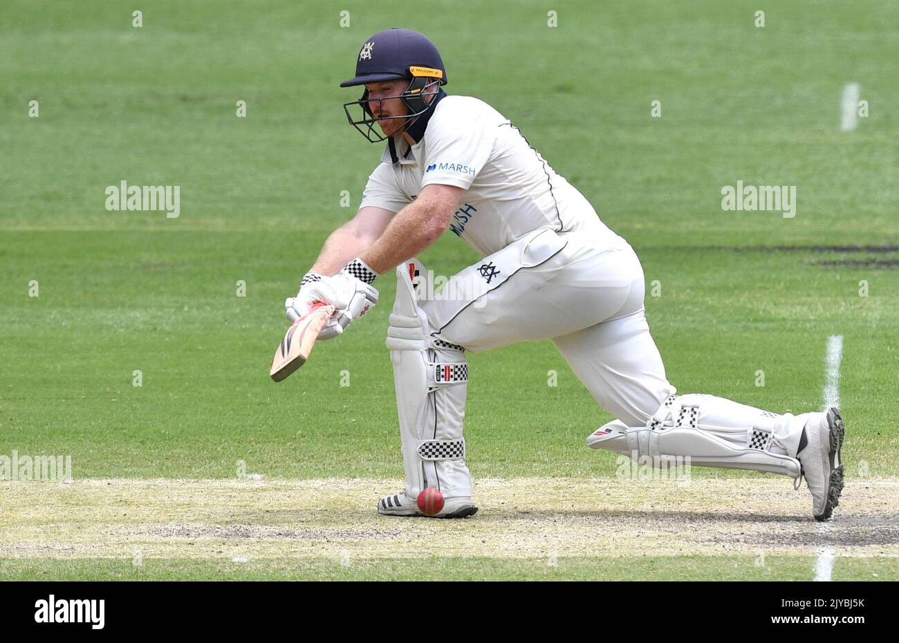 Travis Dean of the Bushrangers in action during day 3 of the March ...