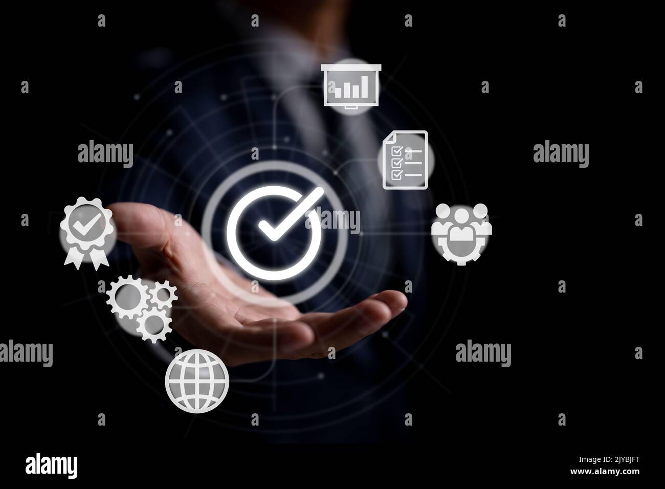 Quality management includes QA, QC, and improvement. Standardization ...