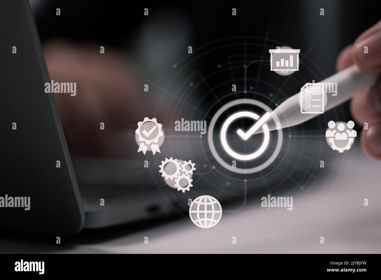 Qualitative management involves QA, QC, and improvement. Norms and ...