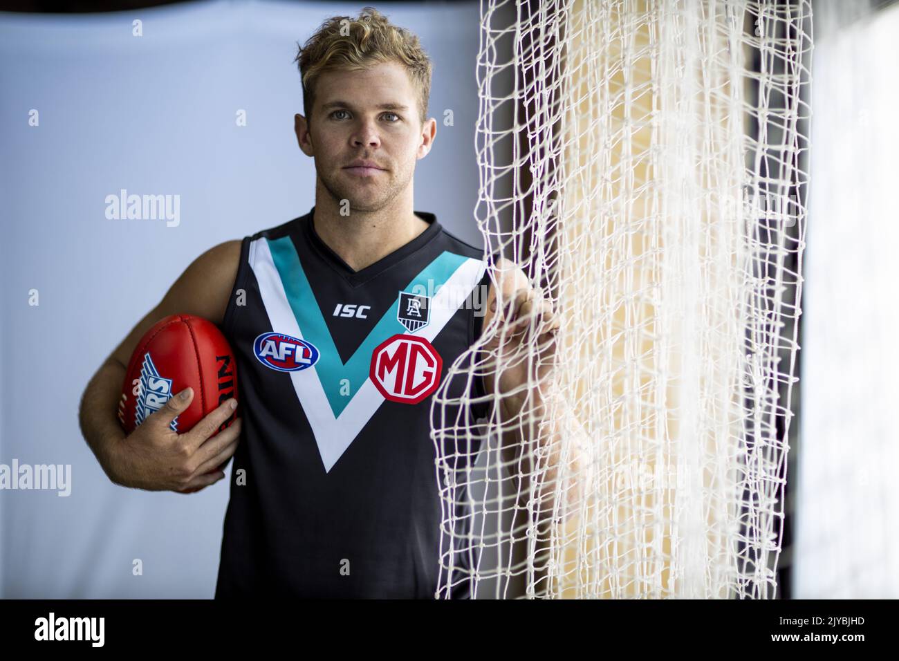 AFL Port Adelaide Player Dan Houston poses for a portrait at the Port ...