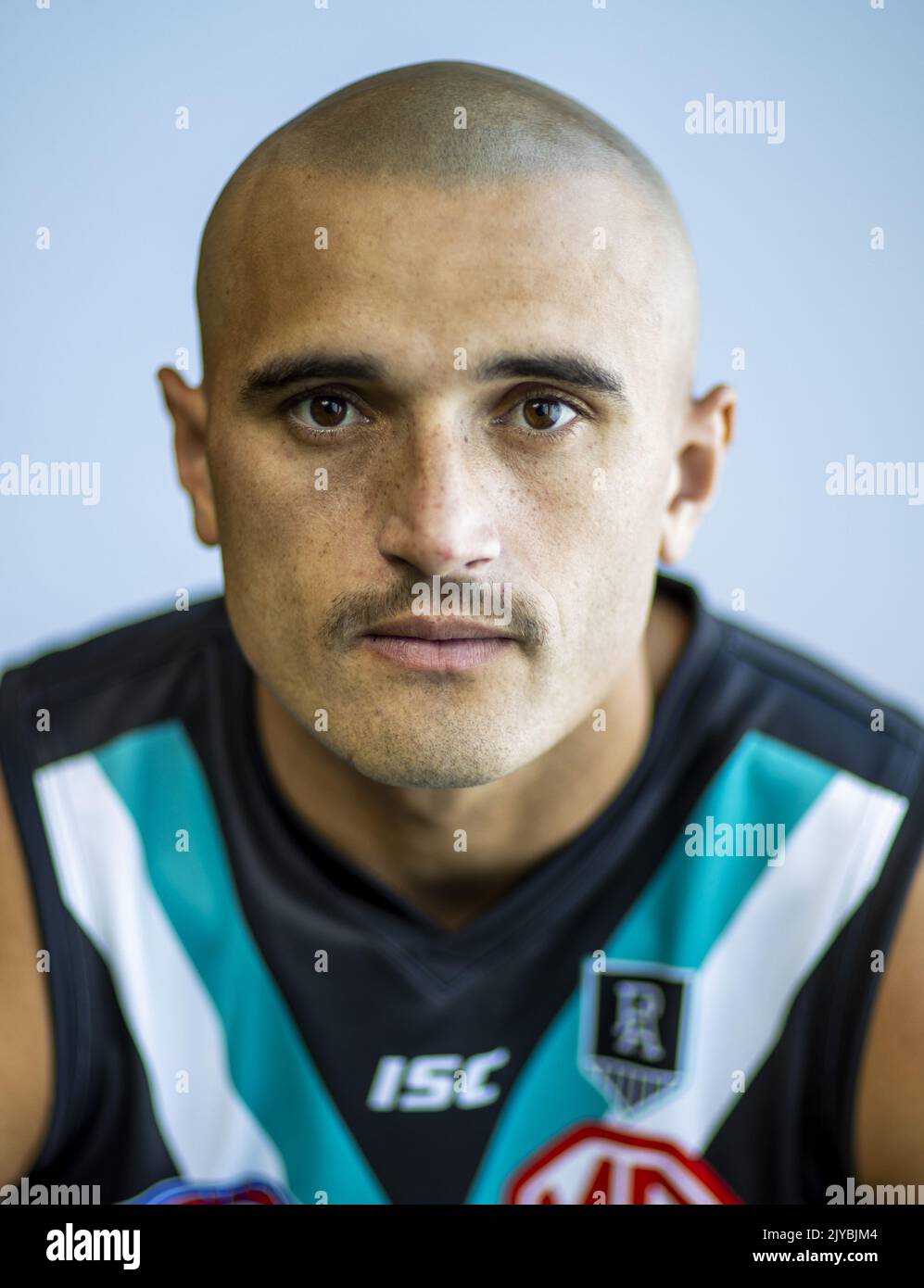 AFL Port Adelaide Player Sam Powell-Pepper poses for a portrait at the ... AFL Port Adelaide Player Sam Powell-Pepper poses for a portrait at the ...