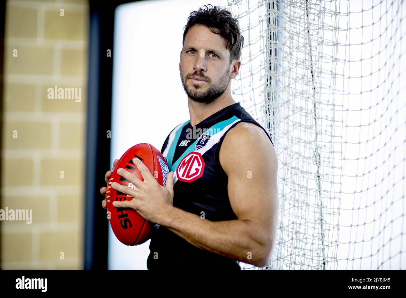AFL Port Adelaide Player Travis Boak poses for a portrait at the Port ...