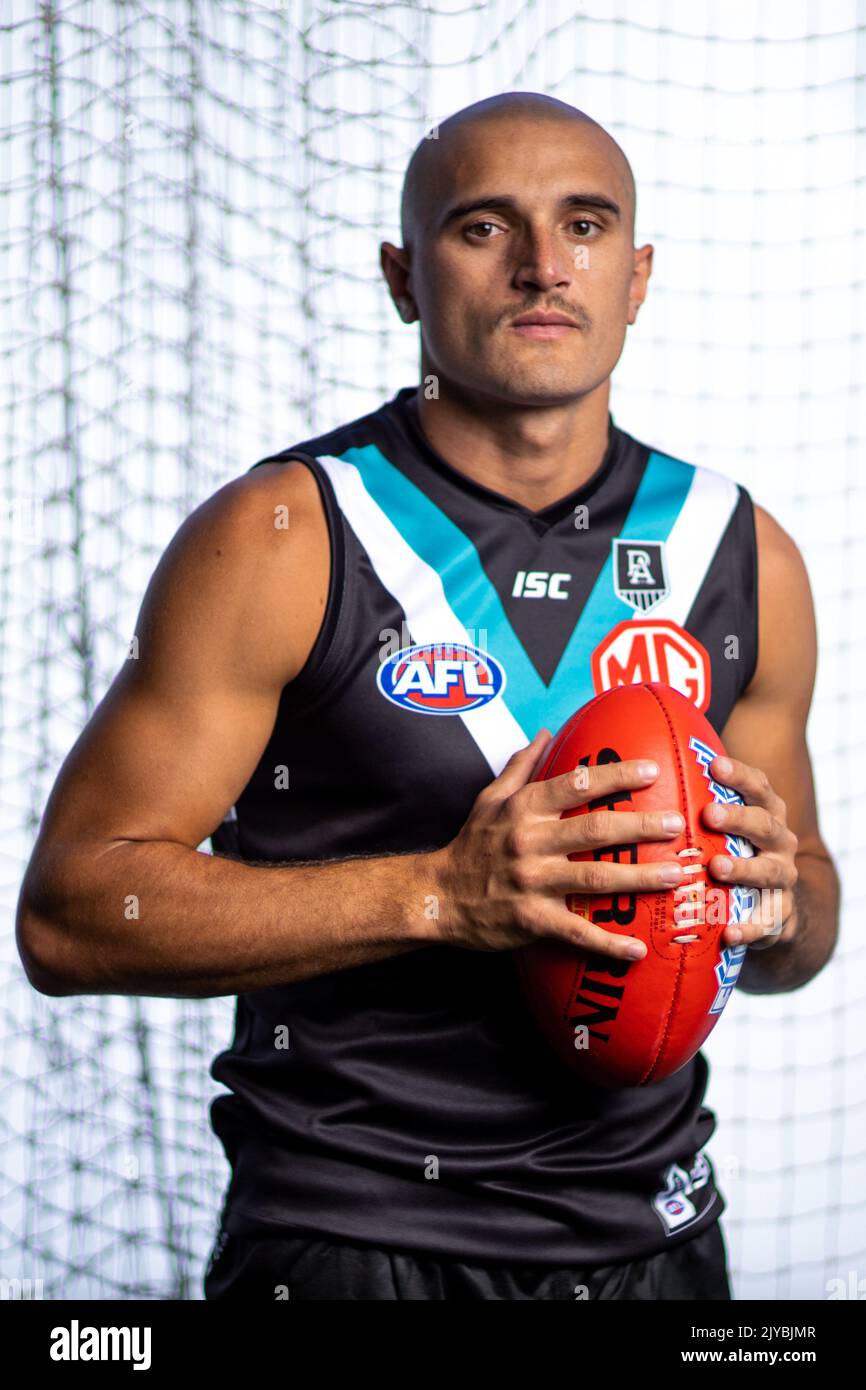 AFL Port Adelaide player Sam Powell-Pepper poses for a portrait at the ...