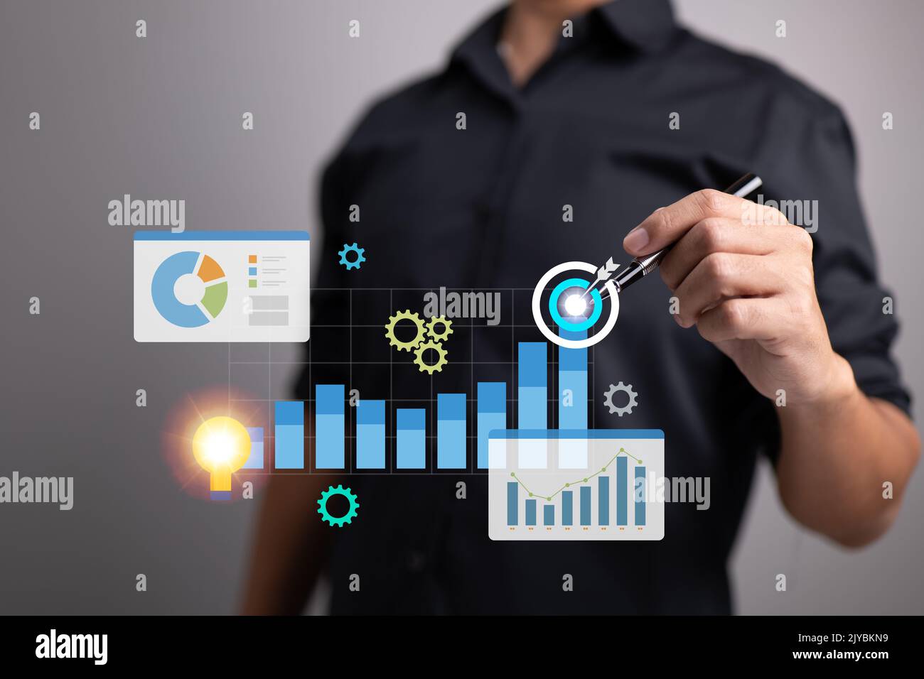 Planning strategy. Brand success, corporate mission, vision statement ...