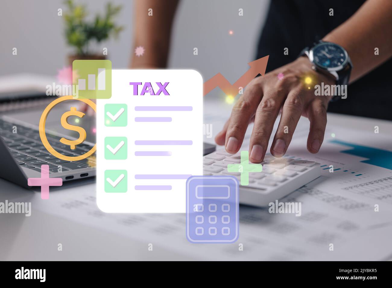 Tax calculation and company tax ideas, as well as a tax form and ...