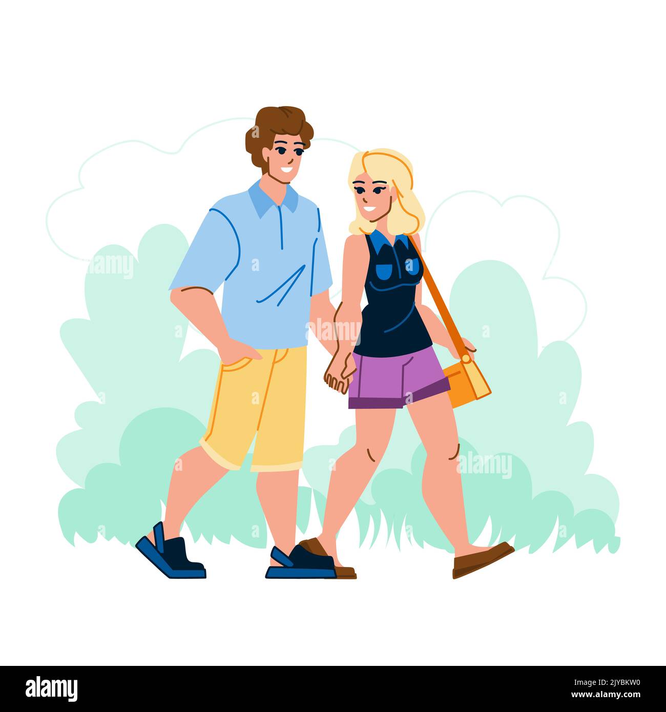 couple park vector Stock Vector Image & Art - Alamy