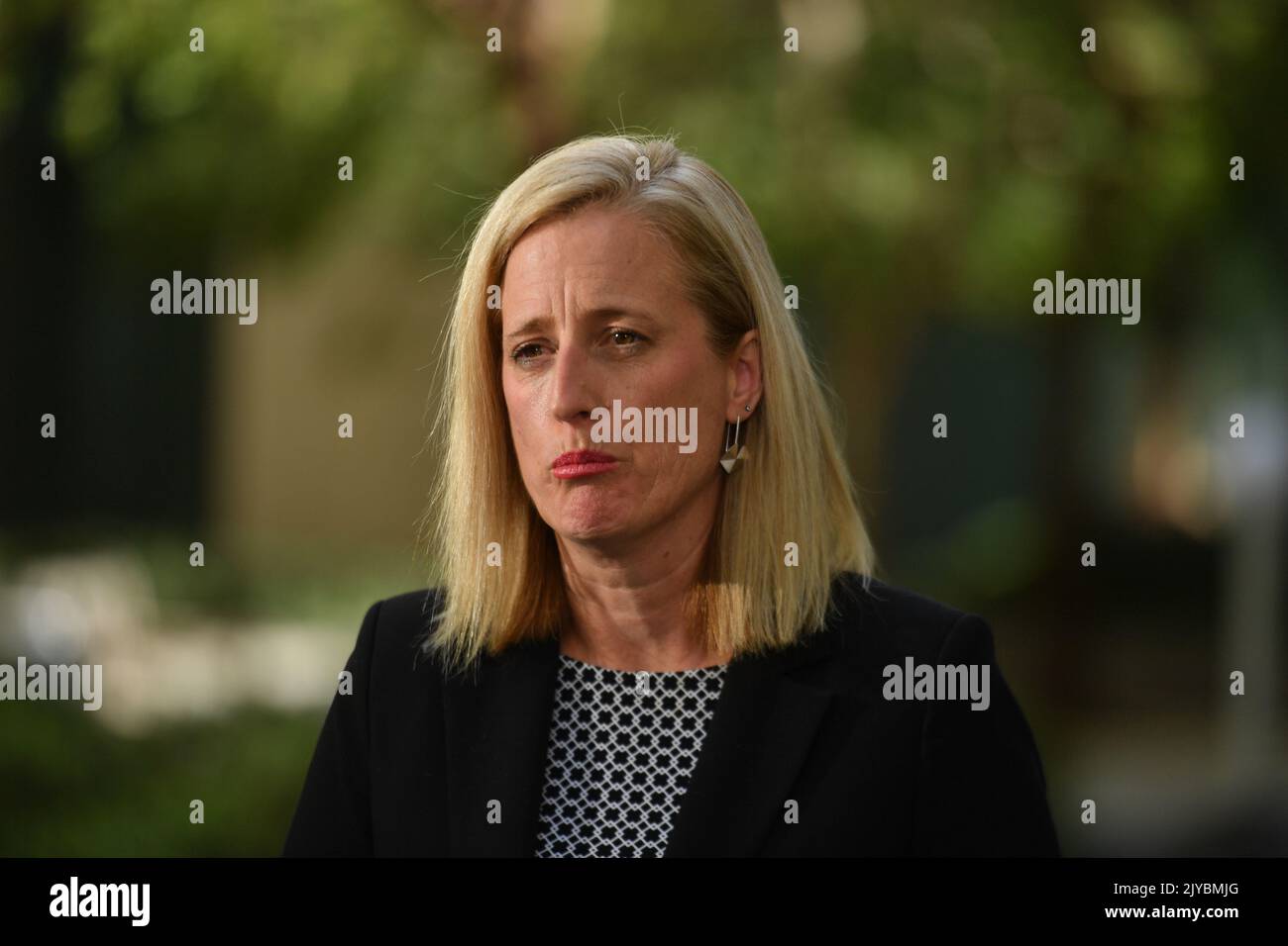 Shadow Minister for Finance Katy Gallagher at a press conference at ...
