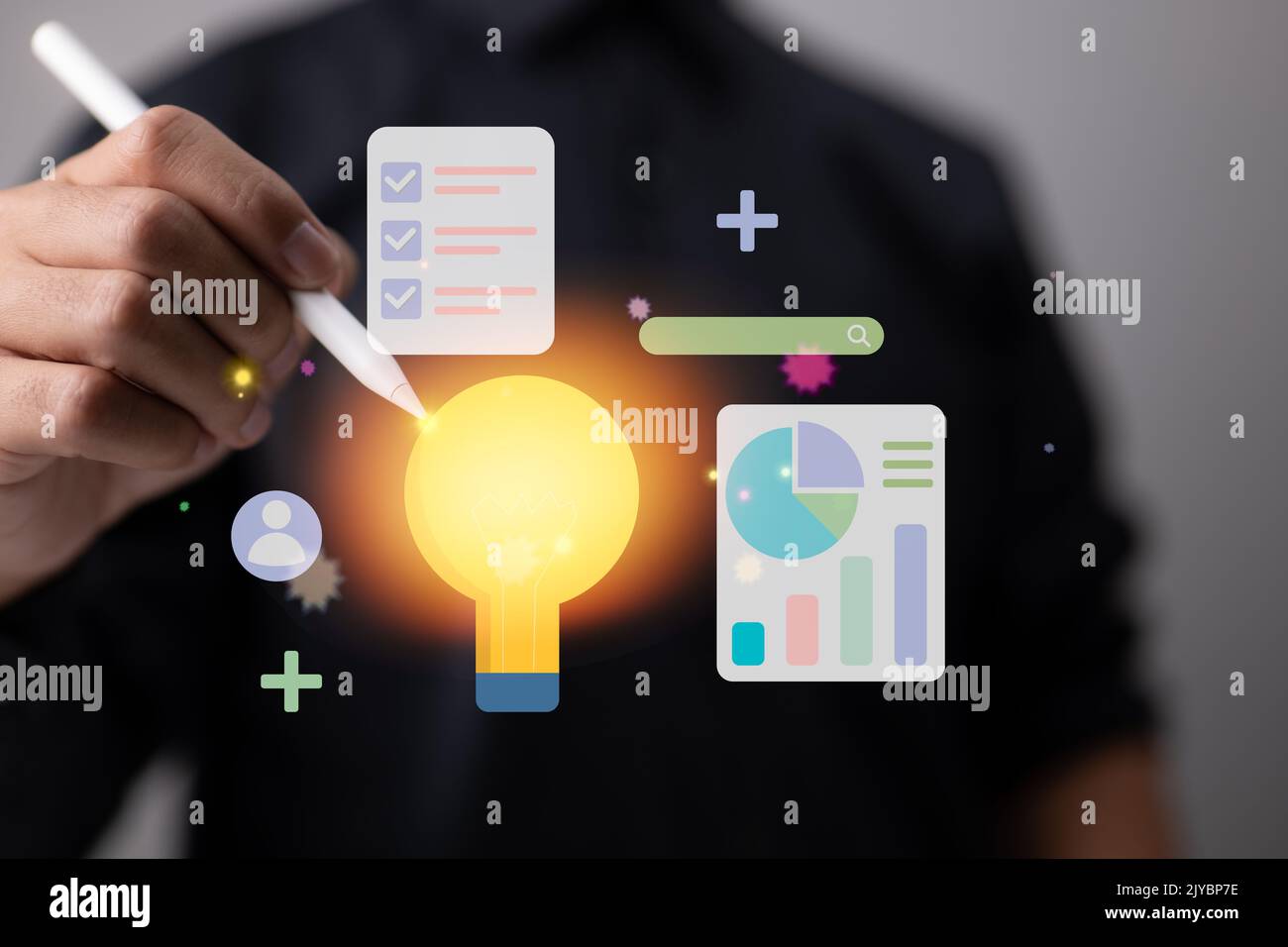 Data analysis, financial report charts, and online marketing. Idea for ...