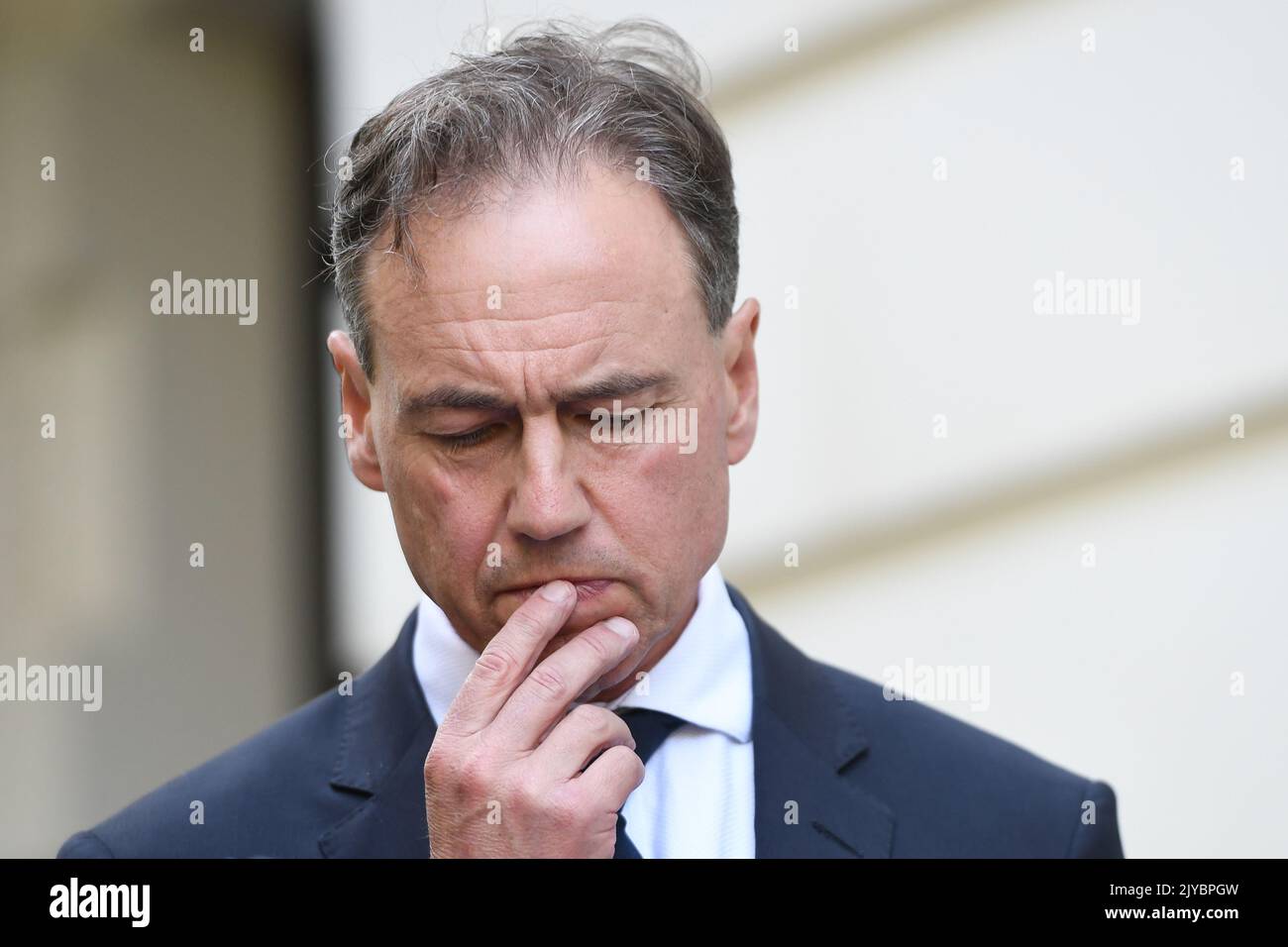 Federal Minister for Health Greg Hunt is seen during a press conference ...