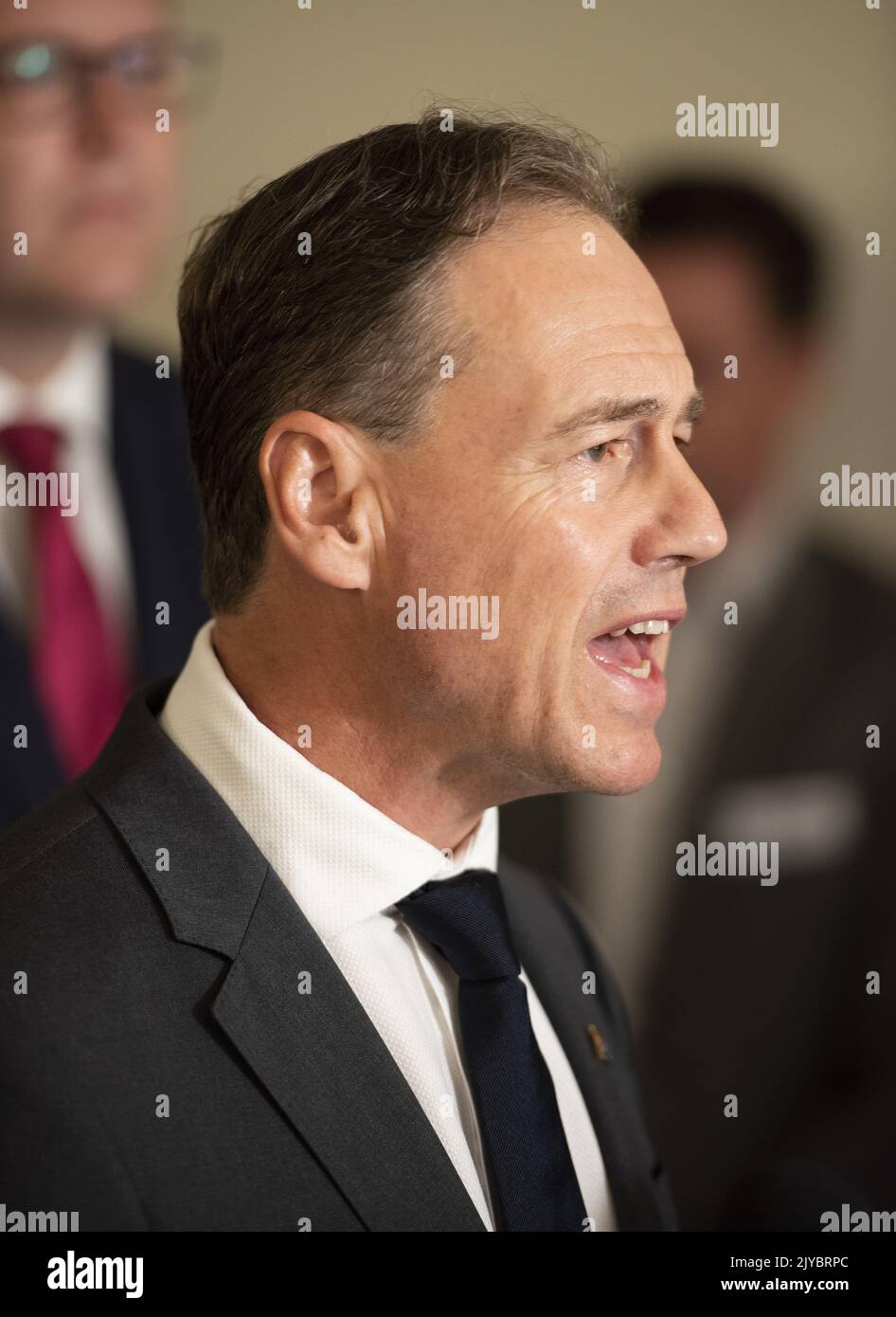 Health Minister Greg Hunt visits Frankston Hospital to announce an ...