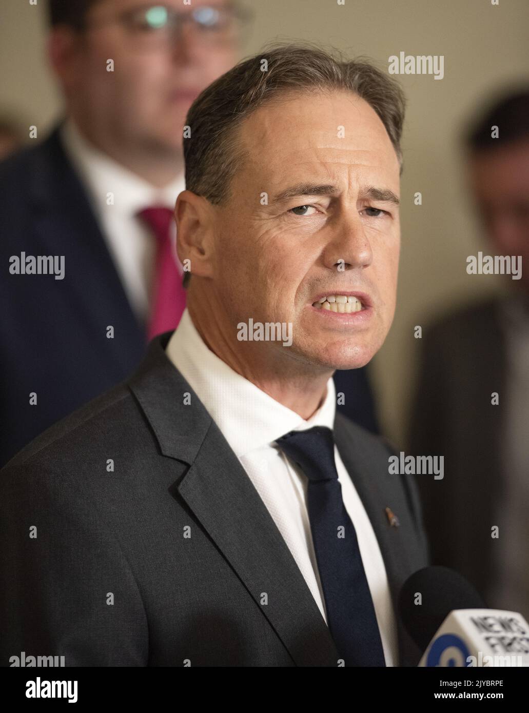Health Minister Greg Hunt visits Frankston Hospital to announce an ...