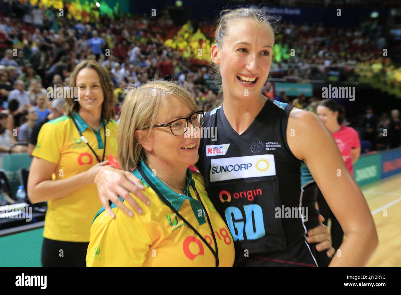 Diamonds Coach Lisa Alexander is hugged by Emily Mannix of the All ...