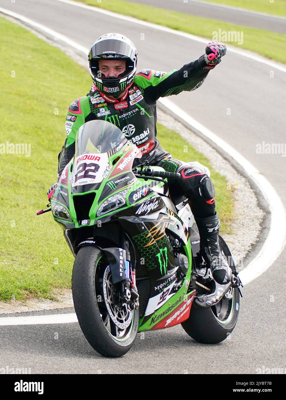 Alex Lowes of Great Britain and rider of the #22 Kawasaki Racing Team ...