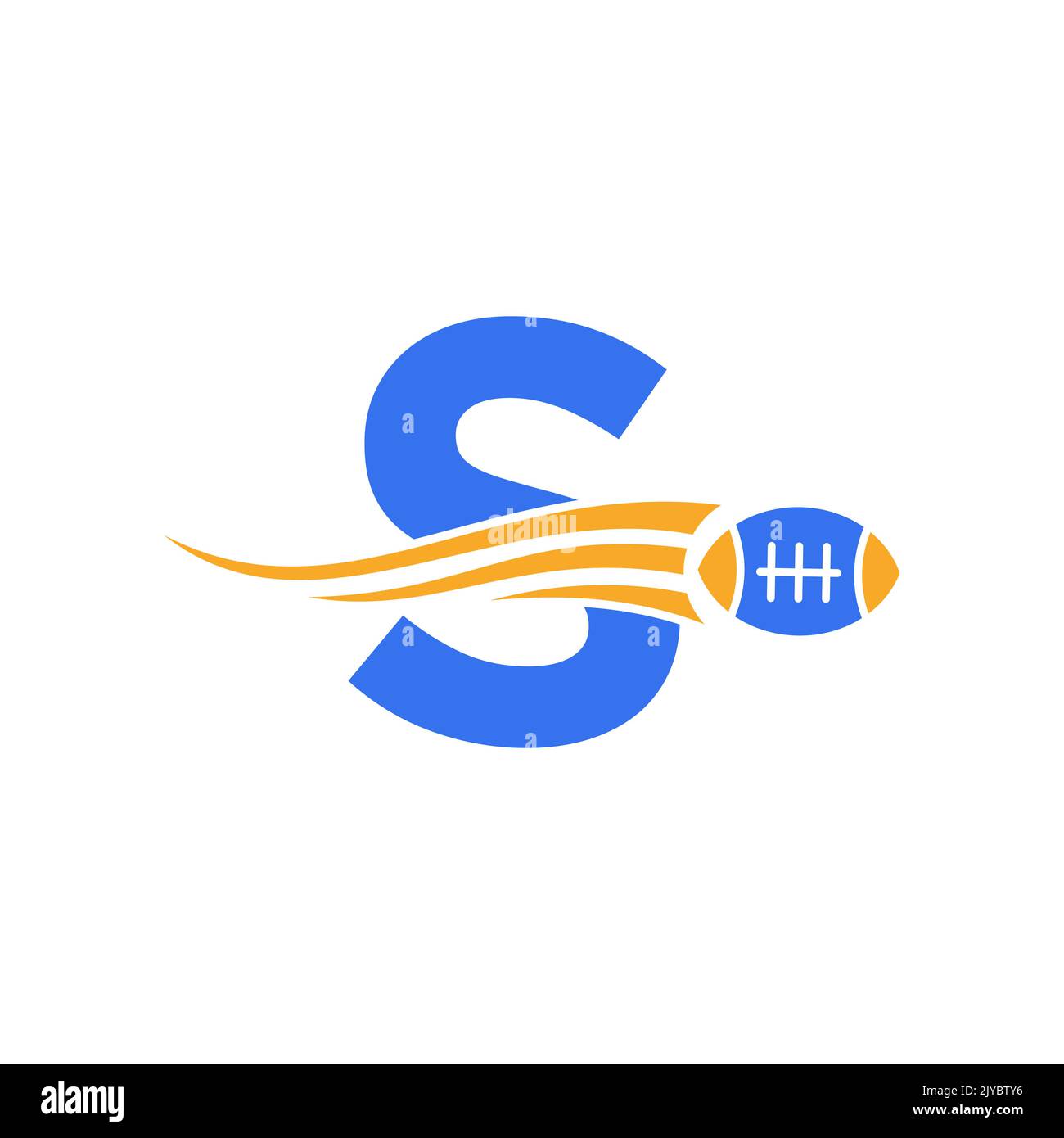 Letter S Rugby, American Football Logo Combine With Rugby Ball Icon For ...