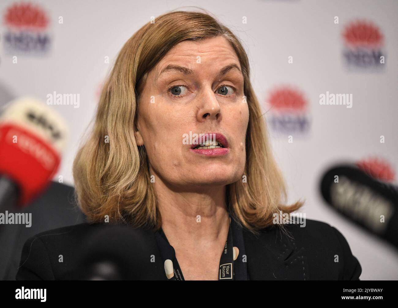Dr Kerry Chant (NSW Chief Health Officer) speaking at a press ...