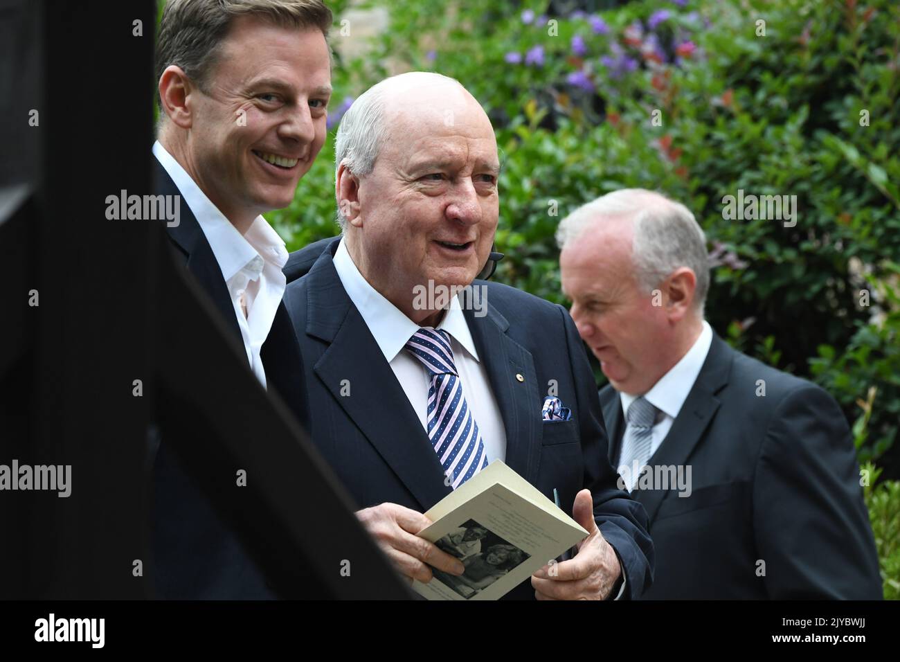 Alan Jones arrives during the funeral service for Caroline Laws at St ...