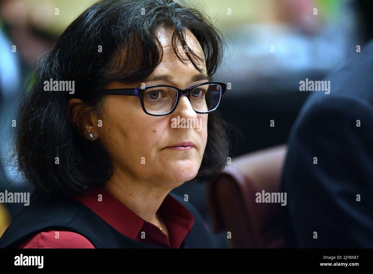 Department of Health Acting Secretary Caroline Edwards appears at a ...