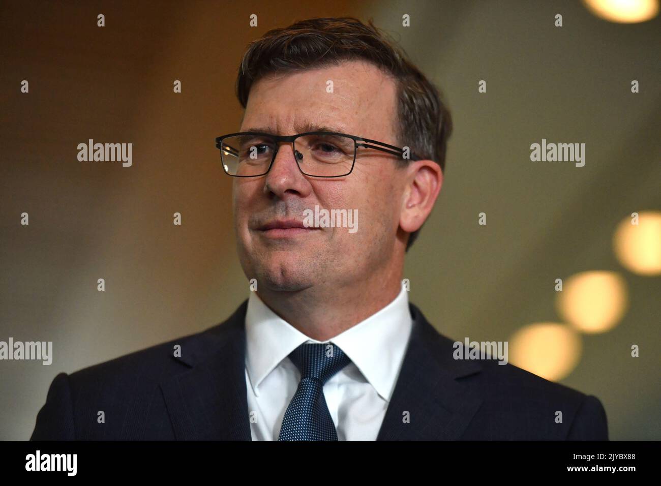 Minister for Cities Alan Tudge at a press conference at Parliament ...
