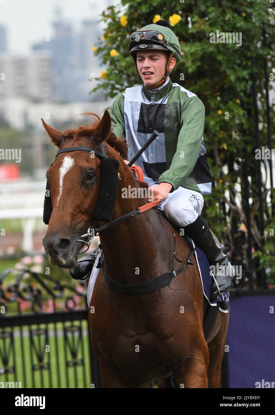 Jockey Thomas Stockdale returns to scale after riding Triguboff to ...