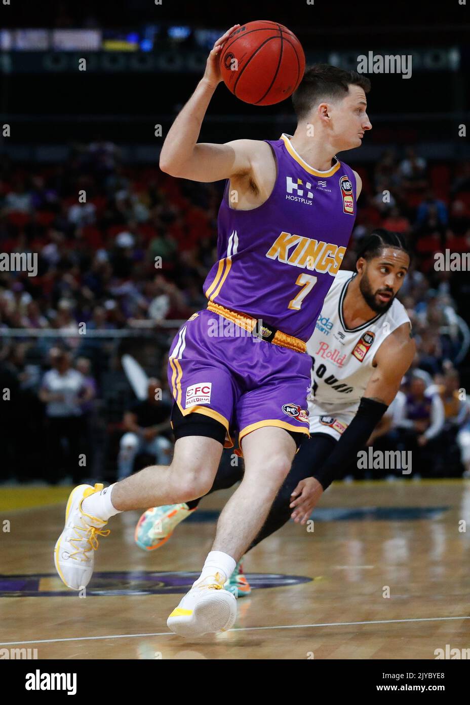 Shaun Bruce of the Kings dribbles the ball during the third NBL Semi ...