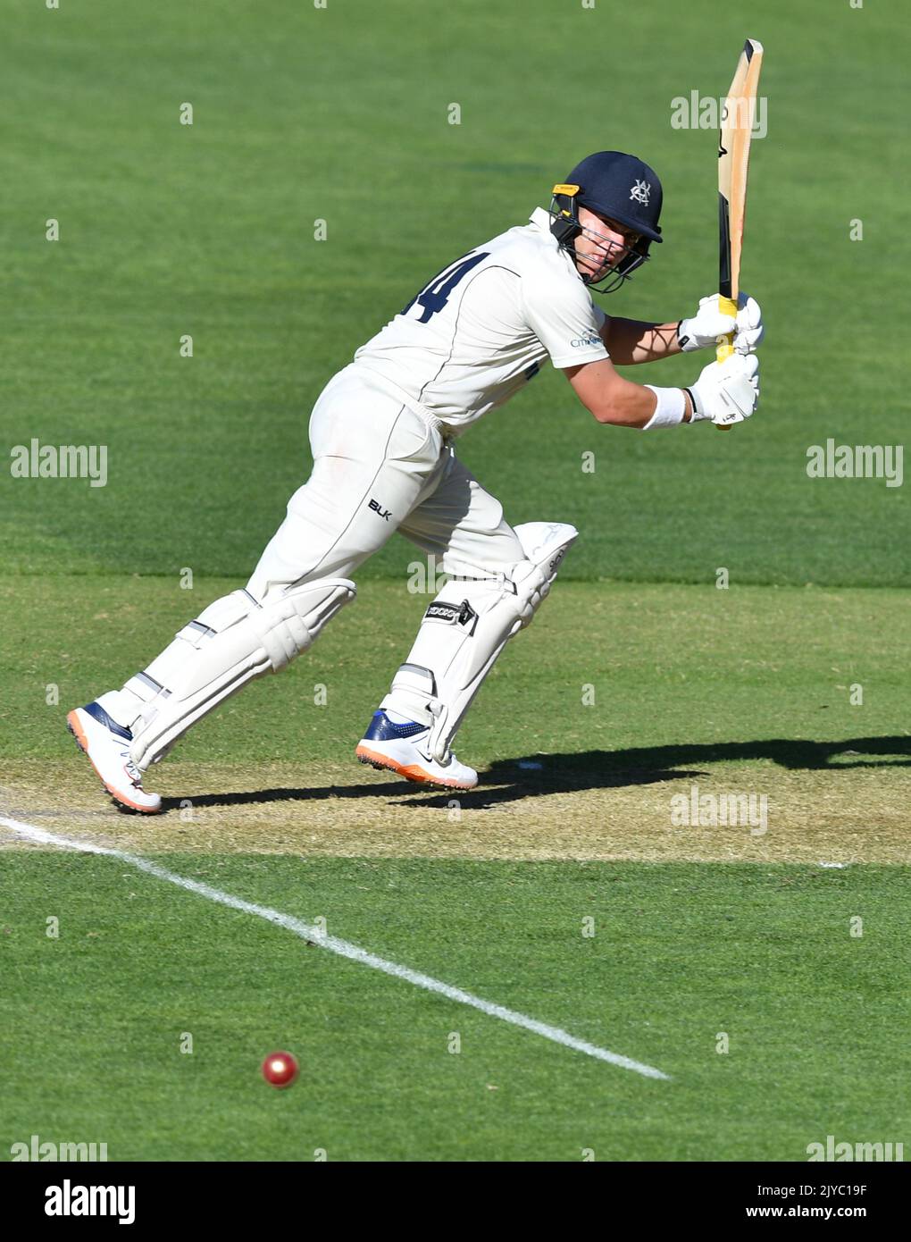 Marcus Harris from the Bushrangers bats during day 2 of the Marsh ...
