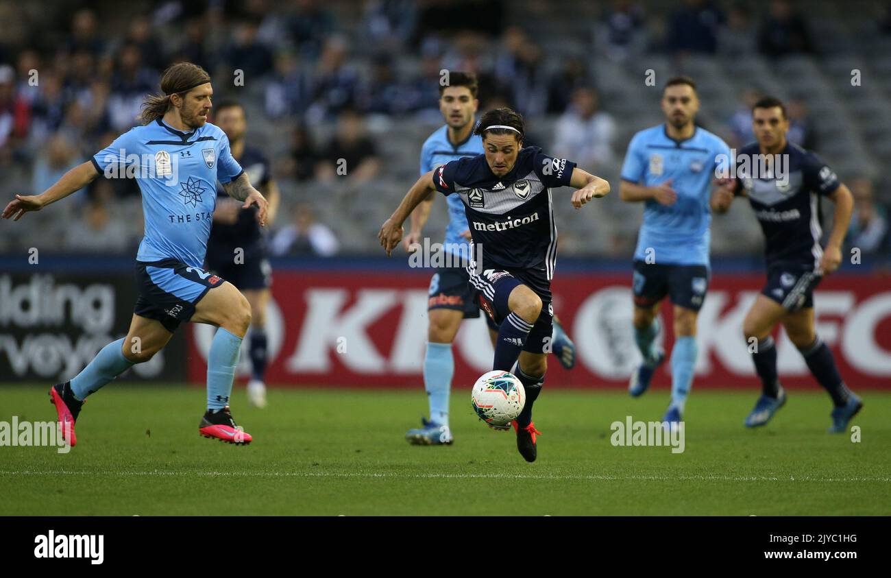 Marco Rojas of Victory in action during the Round 22 A-League match ...