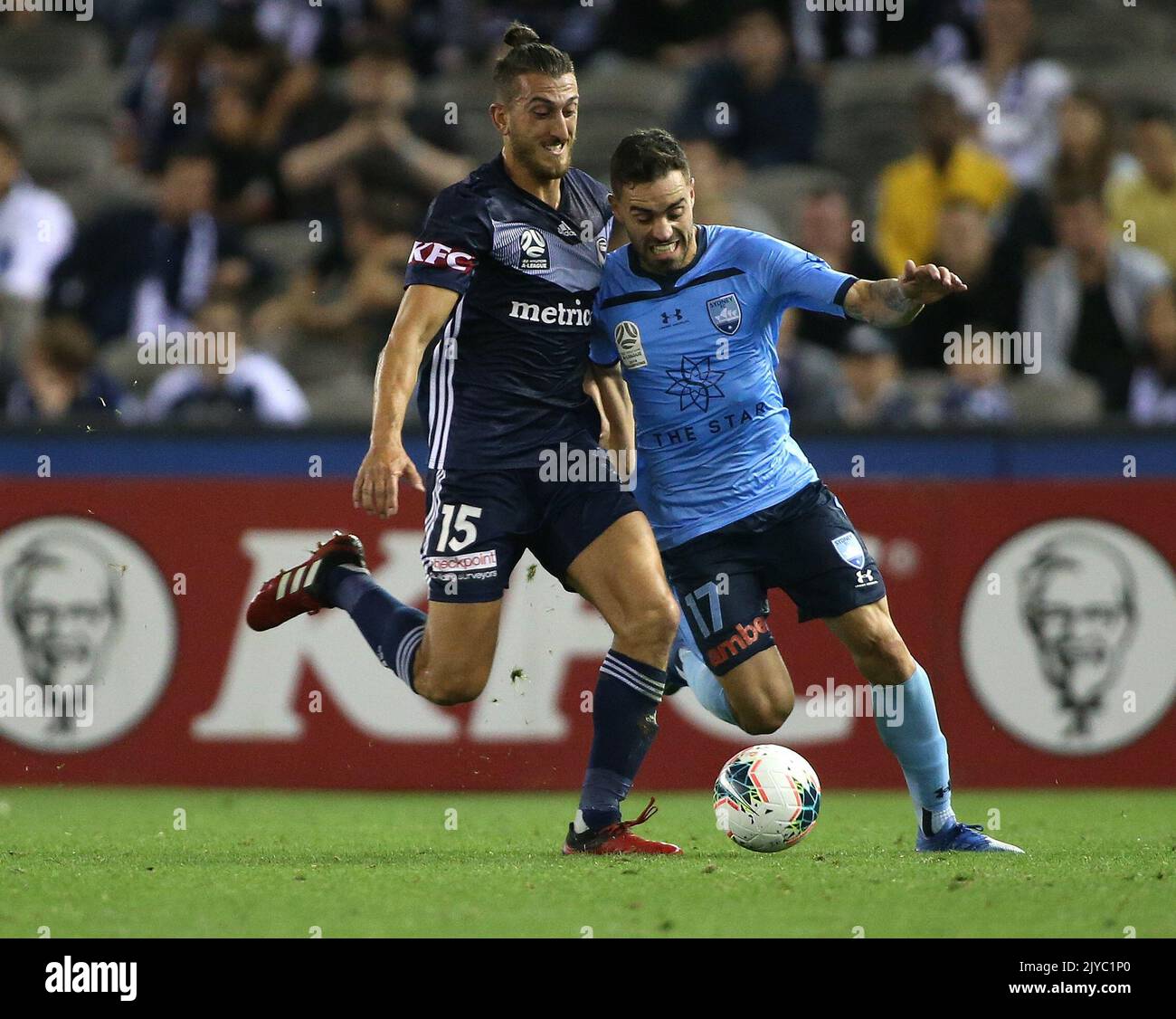 Anthony Caceres of Sydney in action during the Round 22 A-League match ...